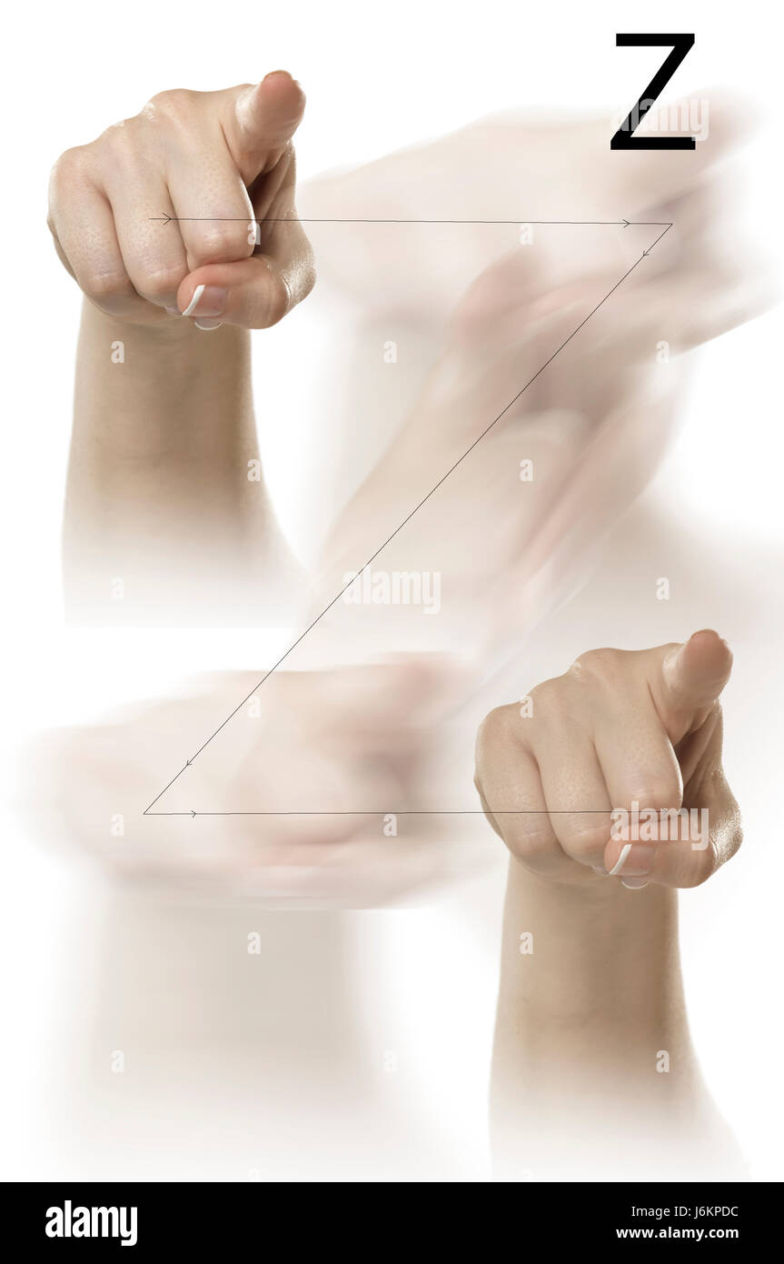 sign signal finger language alphabet ABC woman sign signal talk ...