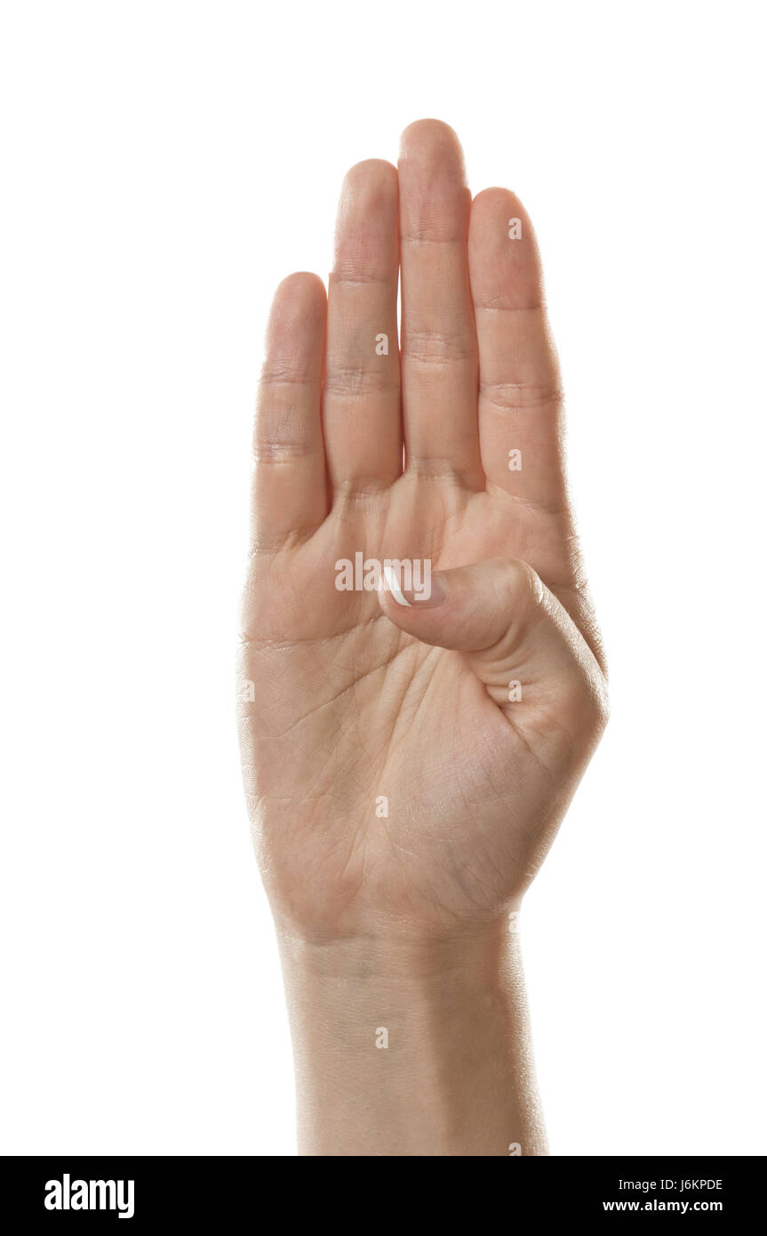 sign signal finger language alphabet ABC woman sign signal talk ...