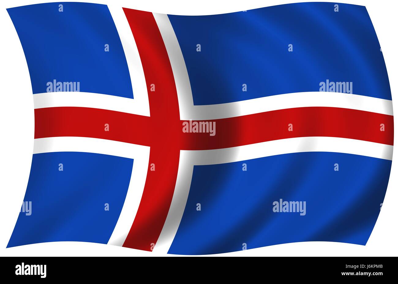 national flag of iceland Stock Photo - Alamy