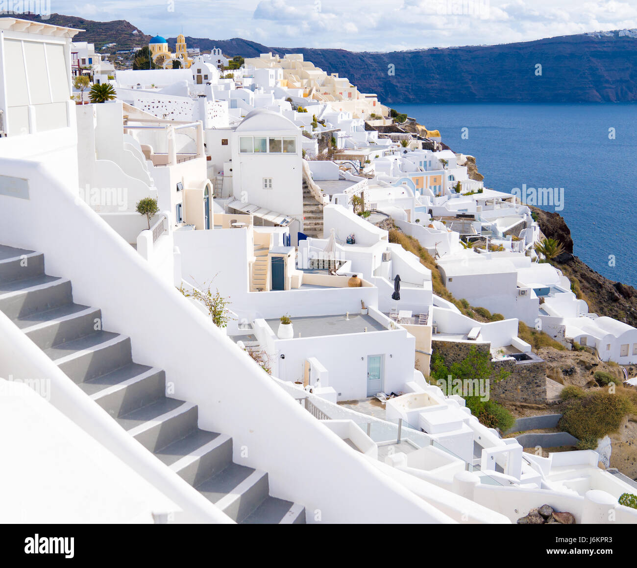 Oia village, view of Ia town, Santorini island, Greece Stock Photo - Alamy