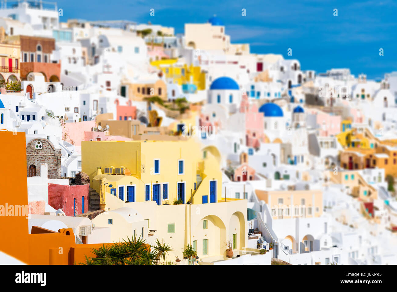 Oia village, view of Ia town, Santorini island, Greece Stock Photo - Alamy