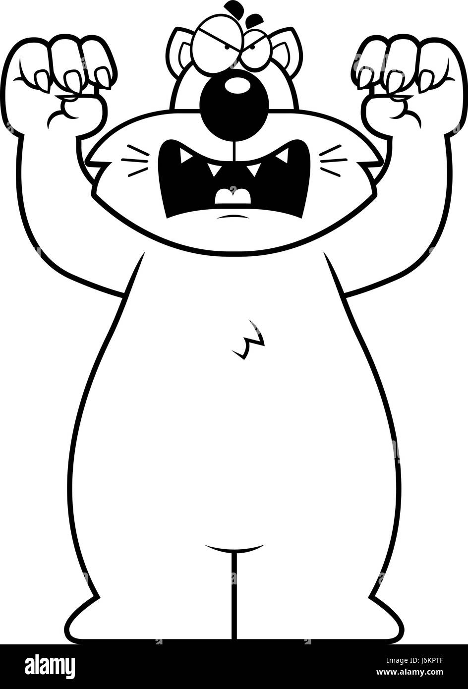 A cartoon cat with claws out ready to attack Stock Vector Image & Art ...