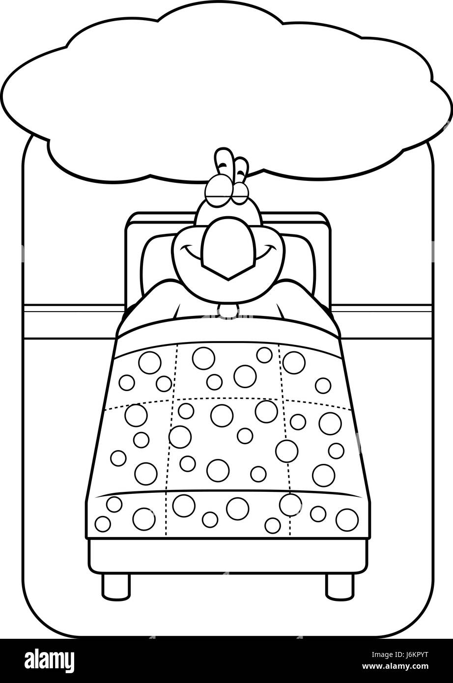 Sleeping bed illustration vector Black and White Stock Photos & Images ...