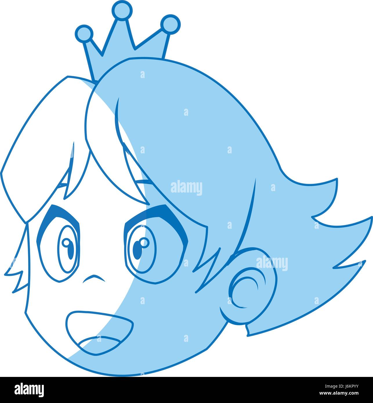 comic face princess with crown Stock Vector Image & Art - Alamy