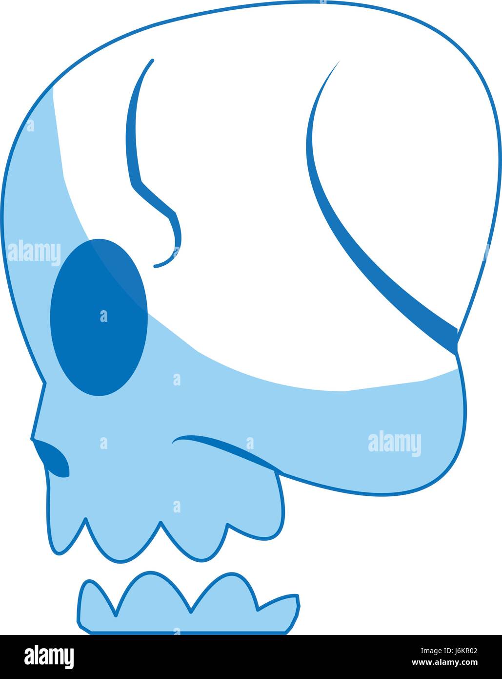 comic skull human side view image Stock Vector Image & Art - Alamy