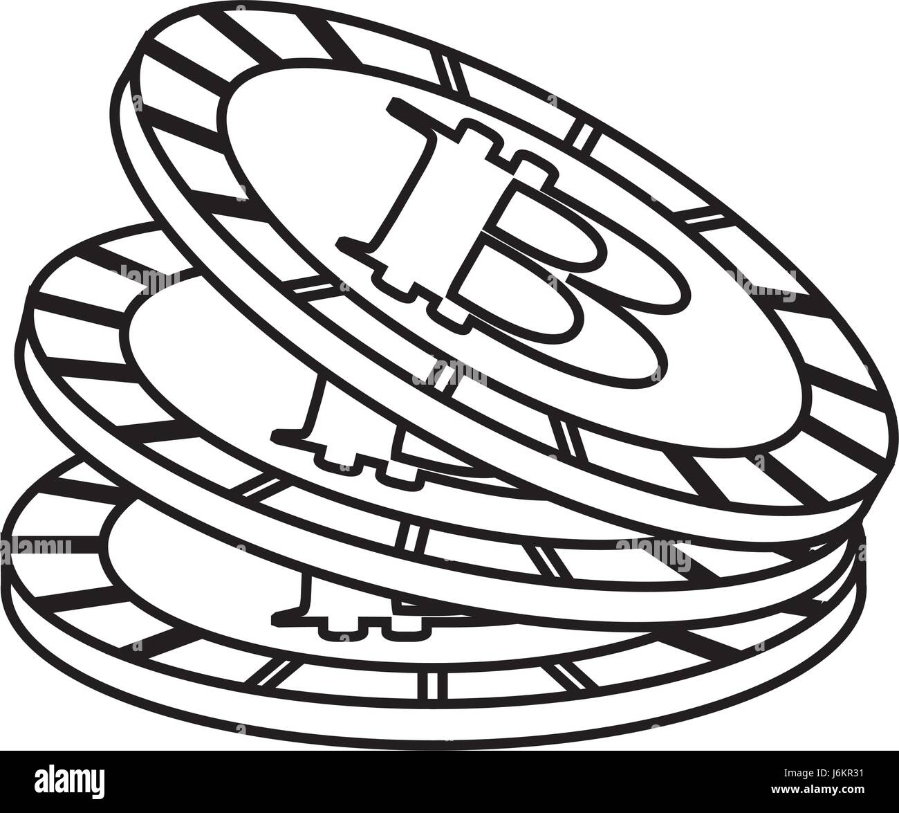 line digital bitcoins currency and electronic financial Stock Vector ...