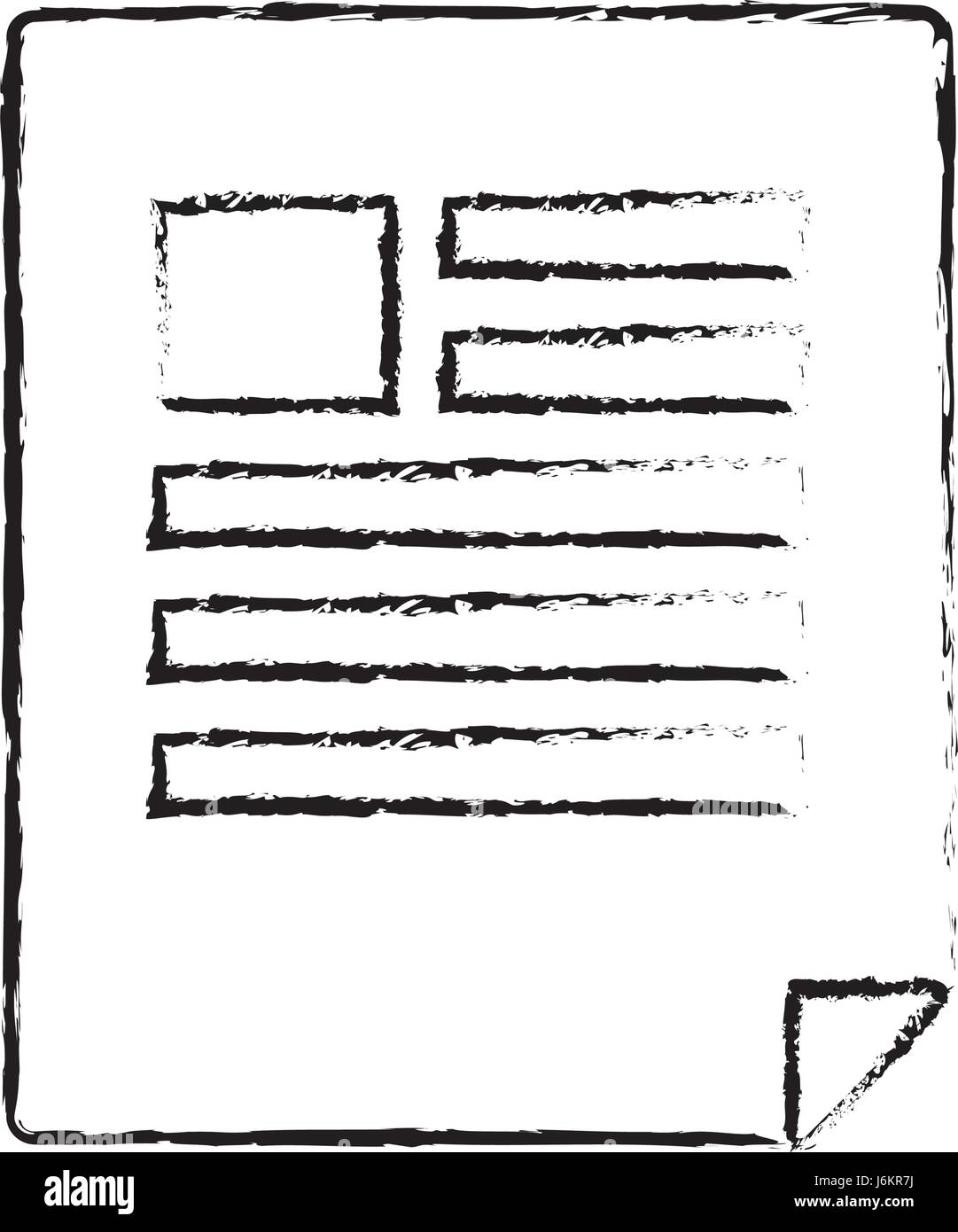 Block page illustration vector Black and White Stock Photos & Images ...