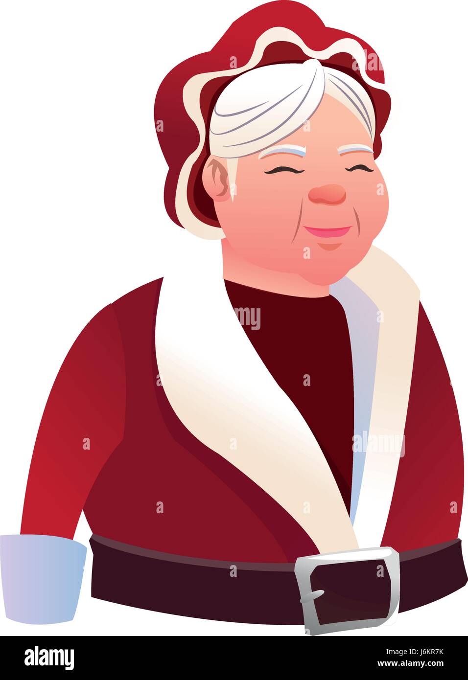 cartoon mrs claus. merry christmas and new year symbol. fun character ...