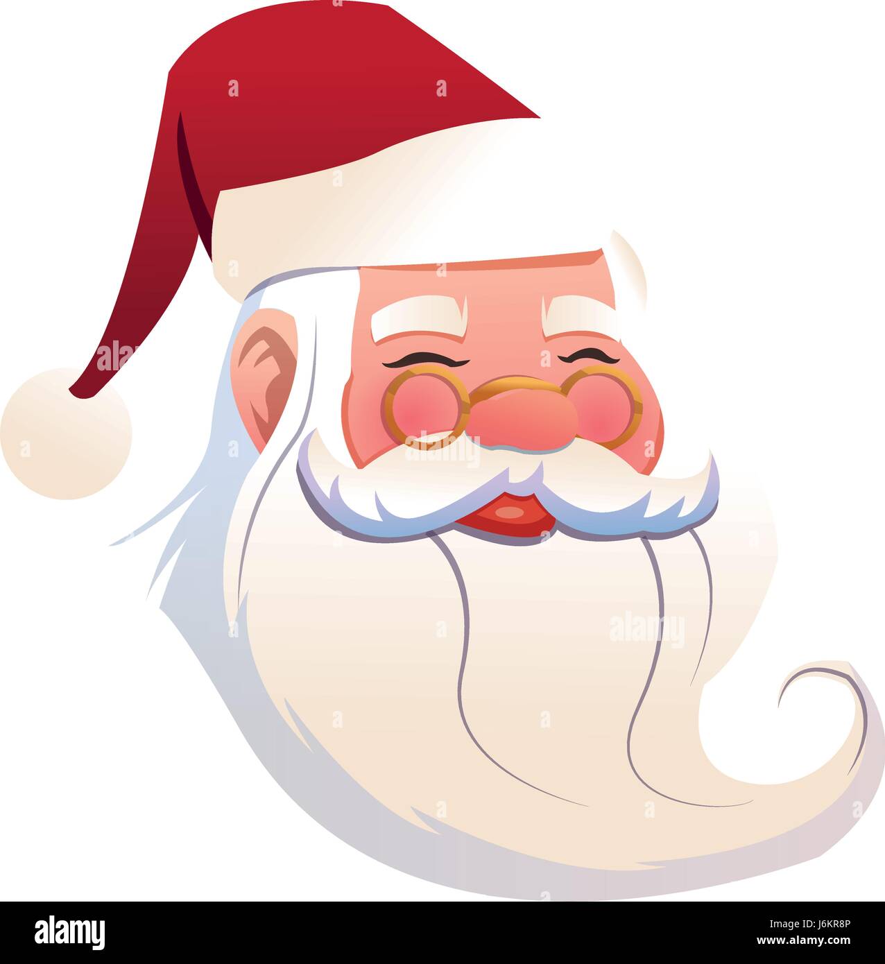 funny face santa claus christmas celebration image Stock Vector Image ...