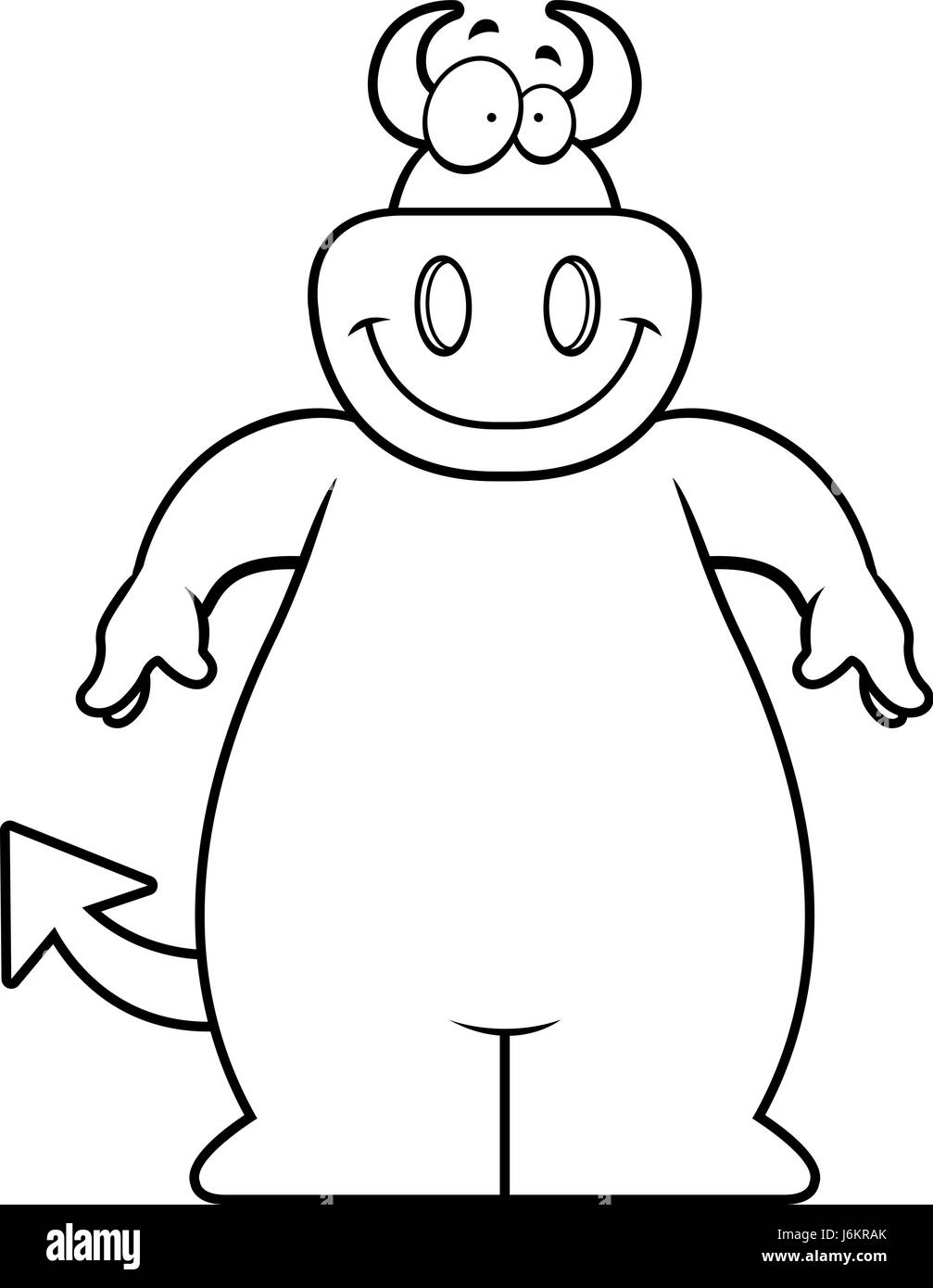 A cartoon illustration of a devil smiling Stock Vector Image & Art - Alamy