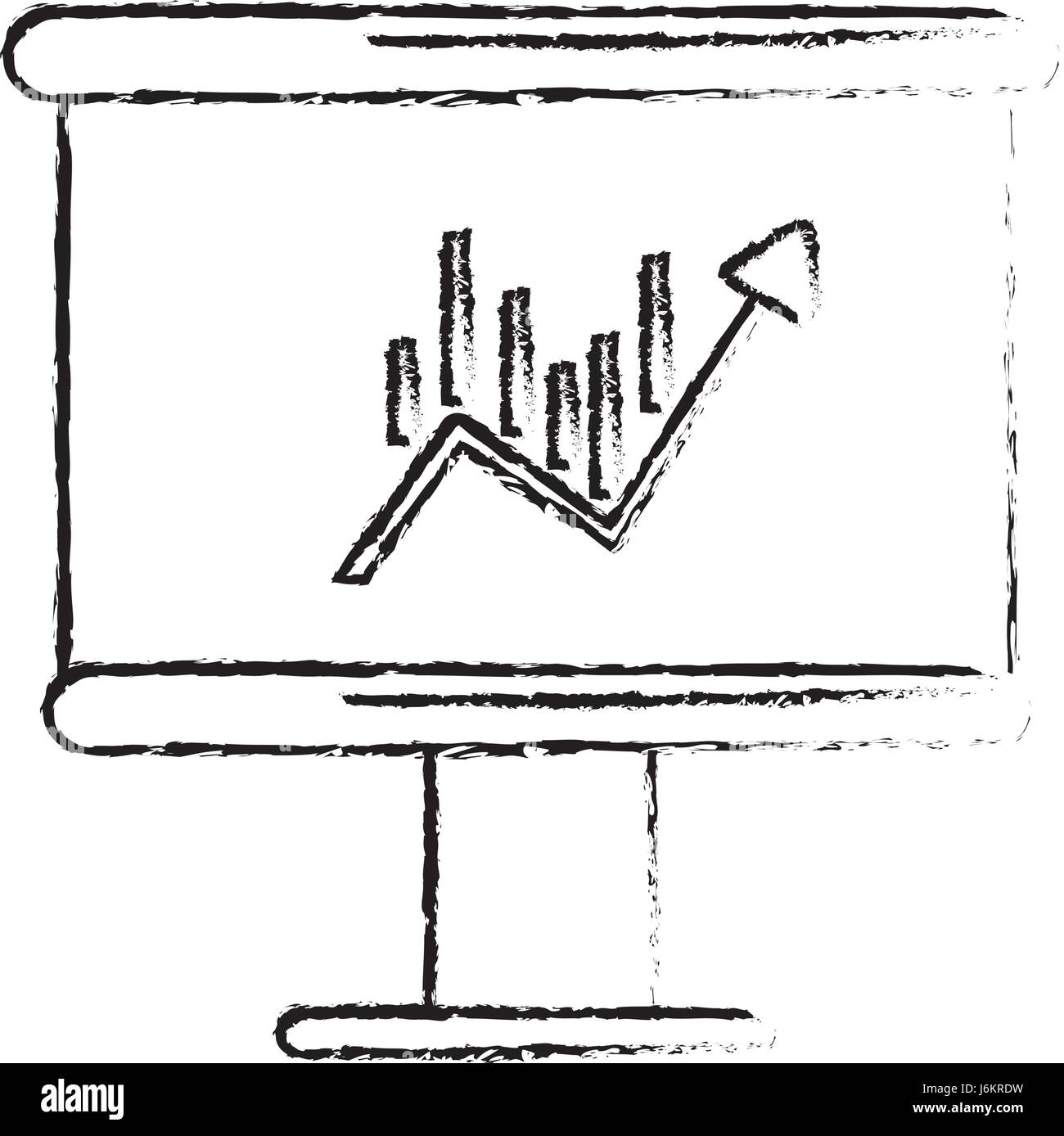 figure board with statistic arrow up to financial business Stock Vector ...