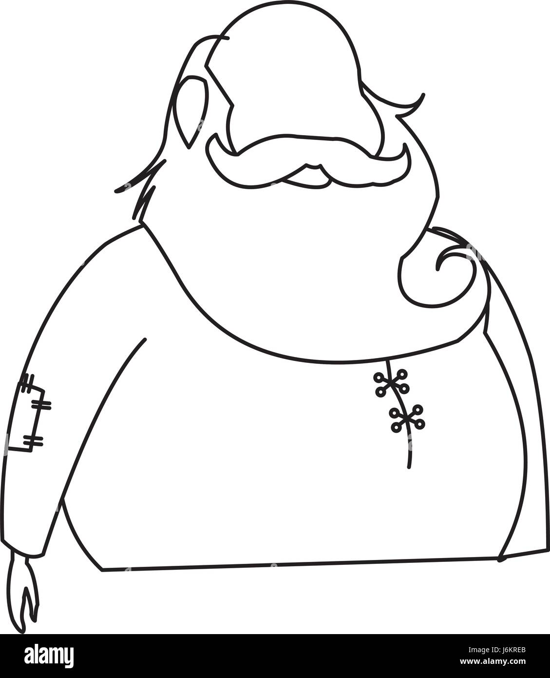 character santa claus christmas outline Stock Vector Image & Art - Alamy