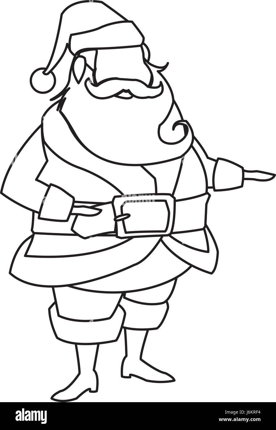 character santa claus christmas outline Stock Vector Image & Art - Alamy