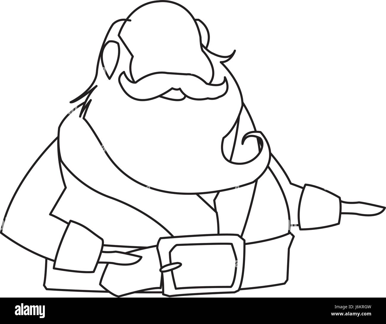 Simple Santa Outline