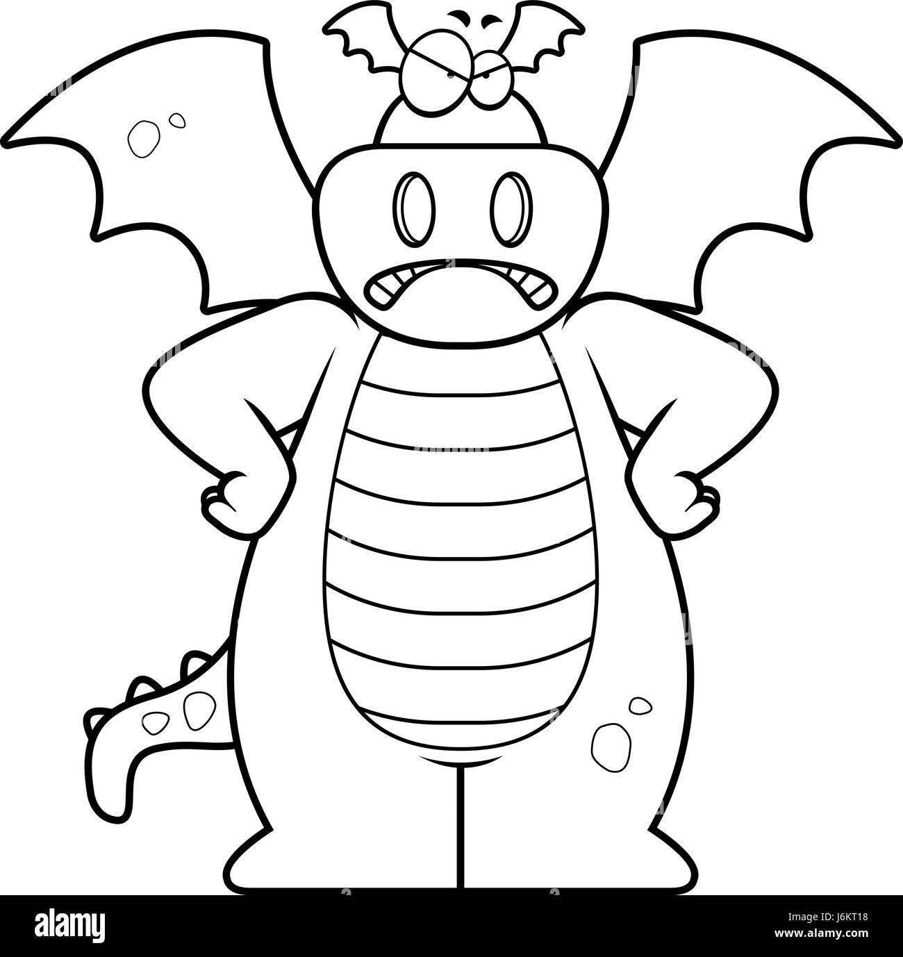 Angry dragon cartoon hi-res stock photography and images - Alamy