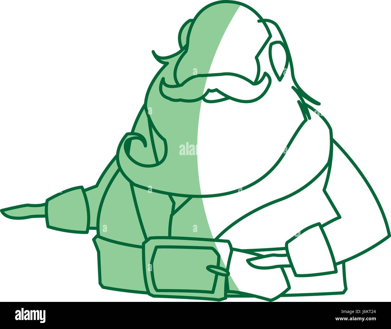 portrait santa claus christmas wearing clothes traditional Stock Vector ...