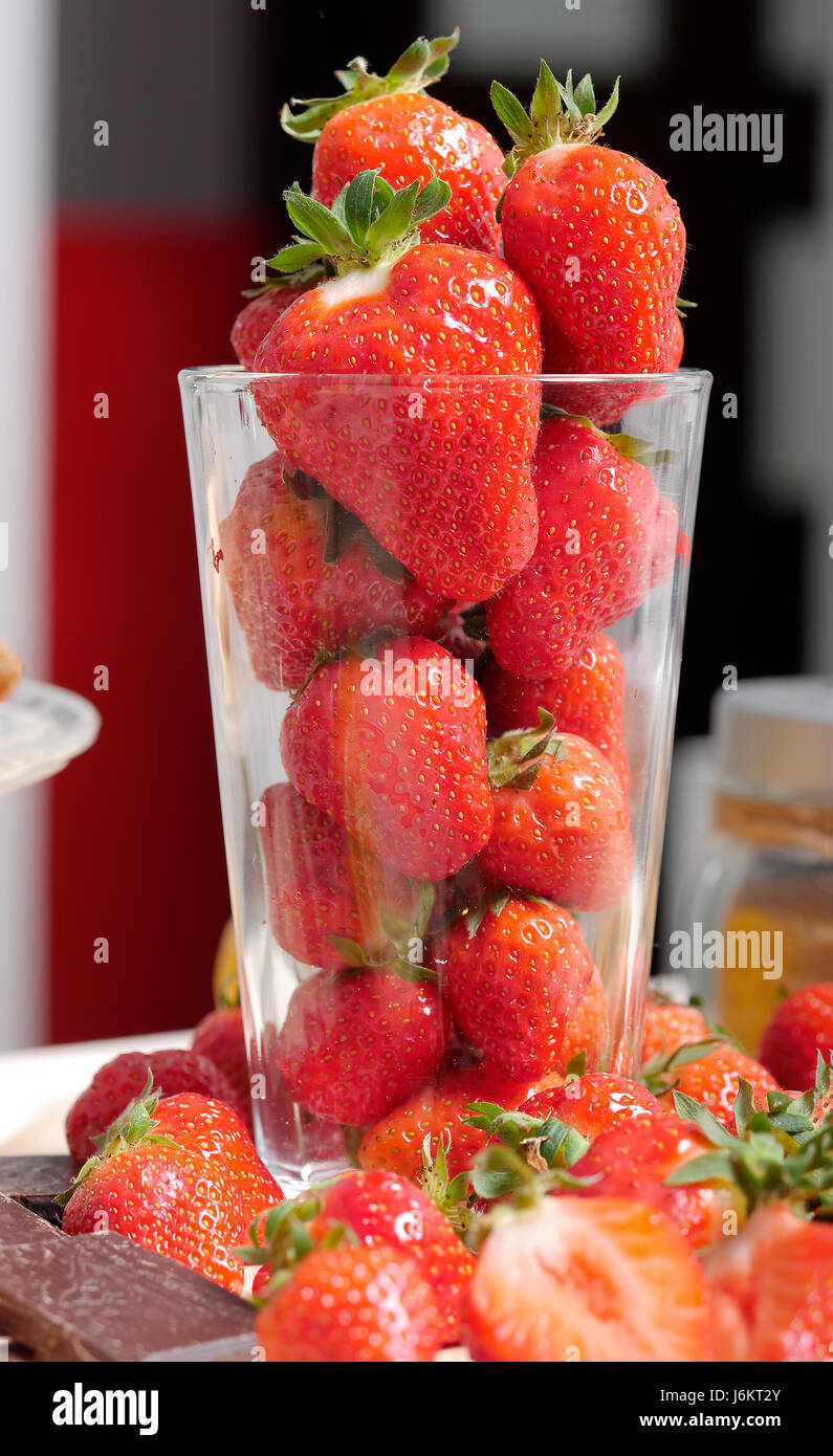 a close up of beautiful red strawberries Stock Photo - Alamy