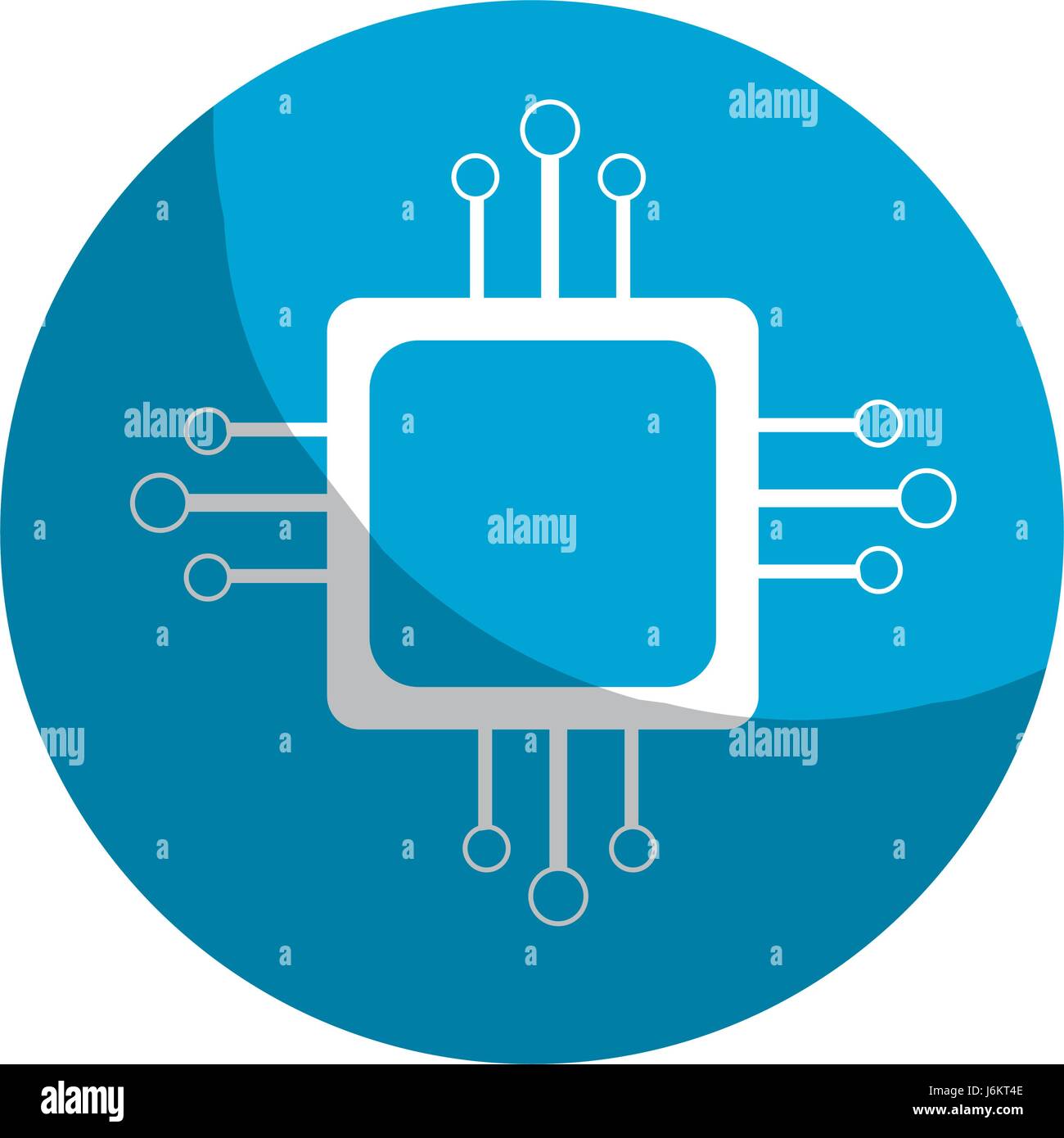 sticker square digital connections with circuits electronic Stock ...