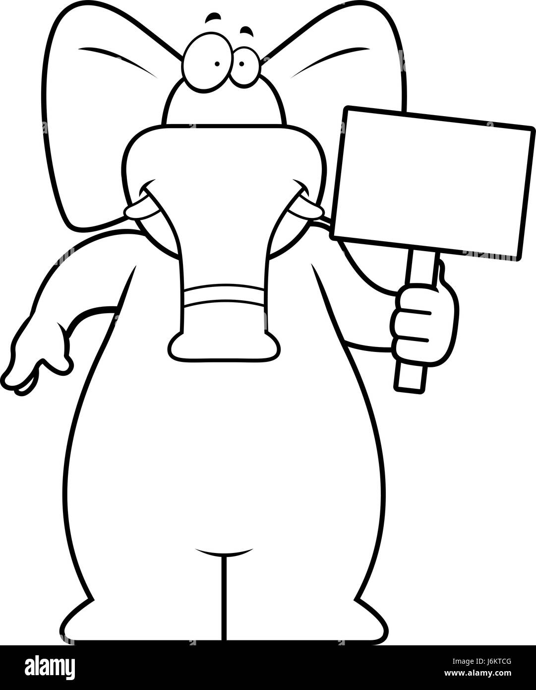 Happy cartoon elephant sign hi-res stock photography and images - Alamy