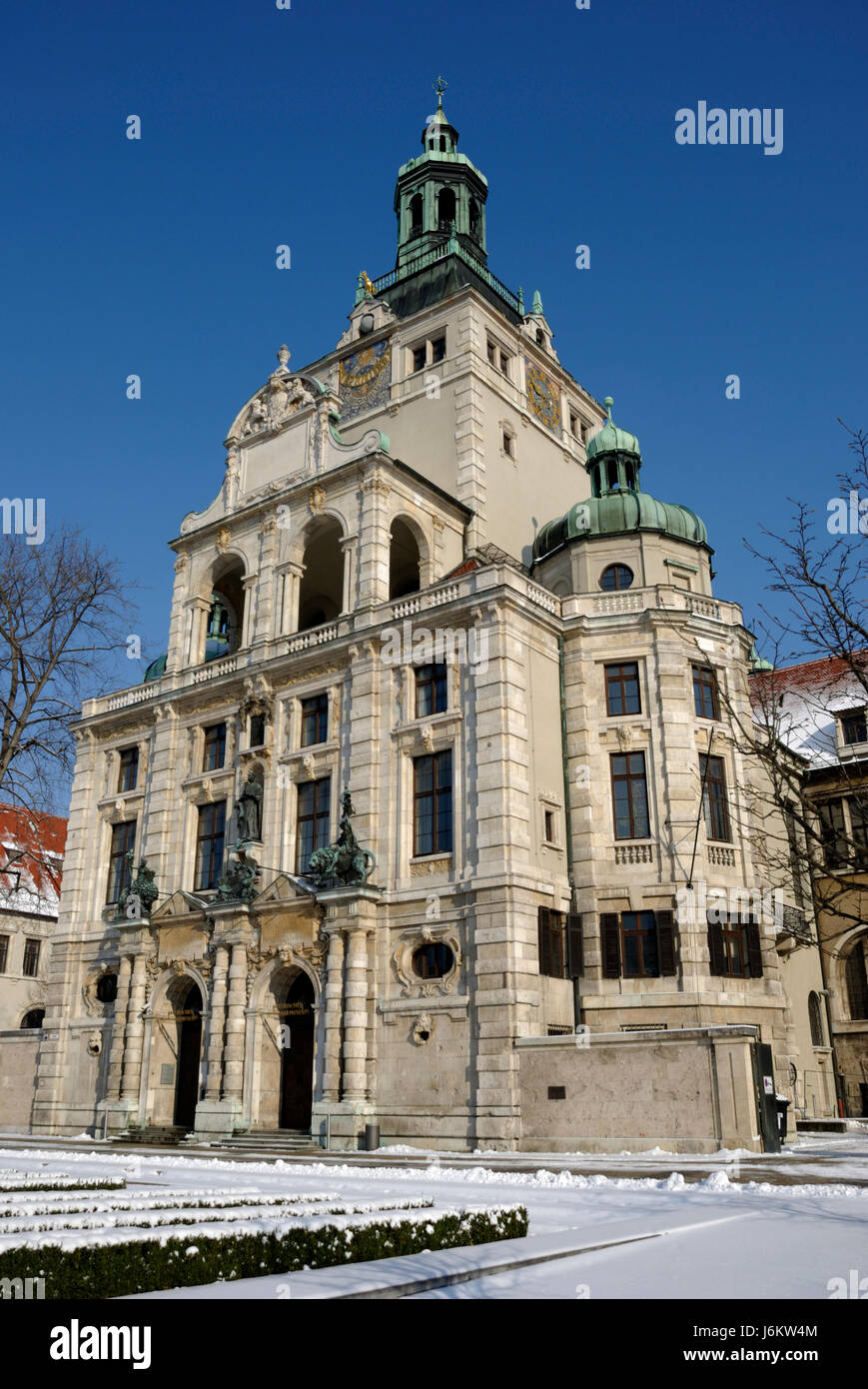 bavaria munich facade building buildings blue house building tower ...