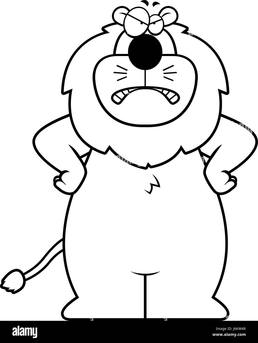 Angry lion Black and White Stock Photos & Images - Alamy