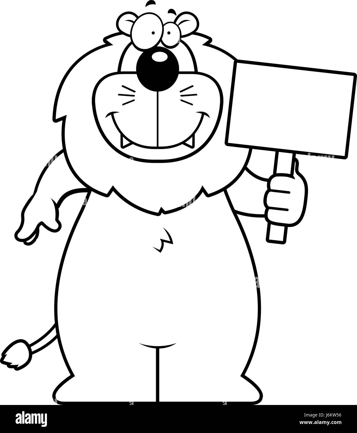 Lion holding sign hi-res stock photography and images - Alamy
