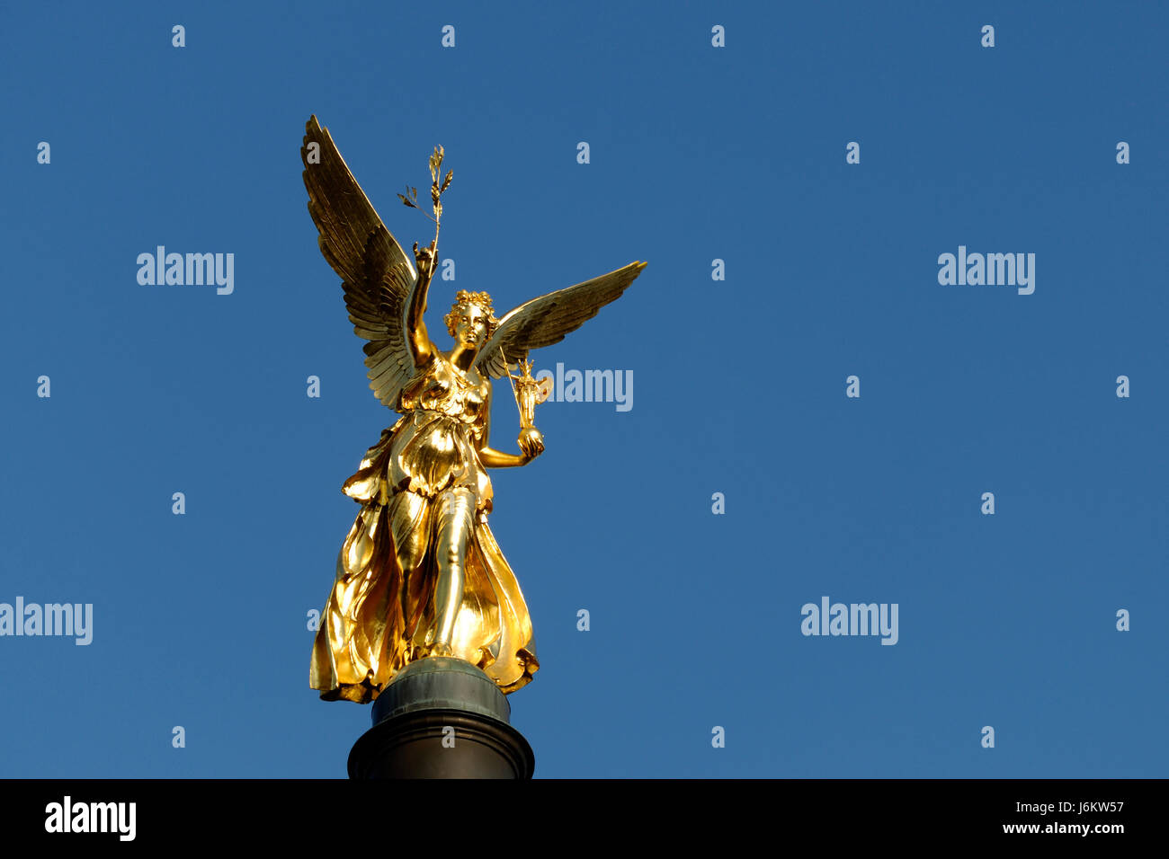 statue sculpture angel angels munich woman blue female shine shines ...