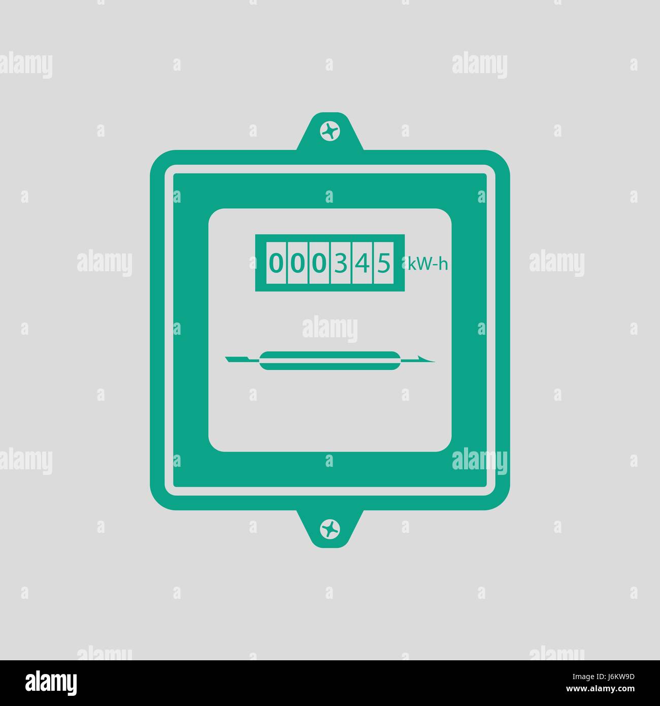 Electric meter icon. Gray background with green. Vector illustration ...