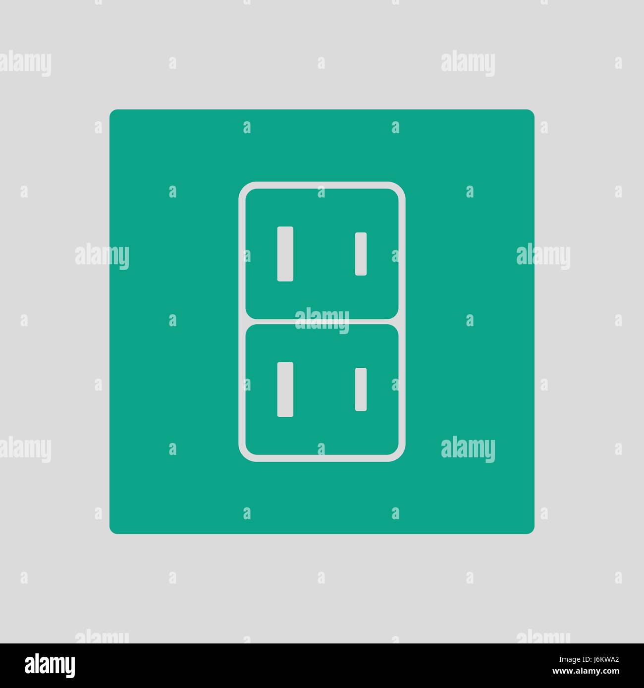 Japan electrical socket icon. Gray background with green. Vector ...