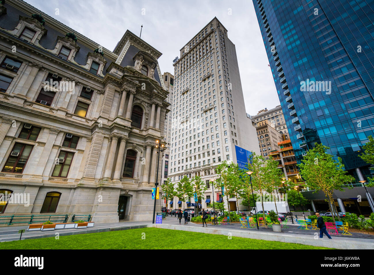 Dilworth Park and modern buildings in Center City, Philadelphia ...