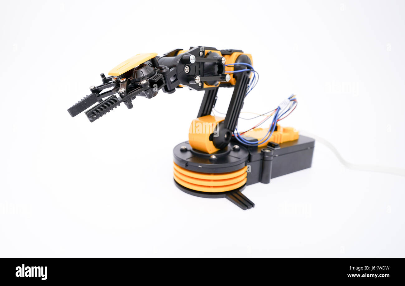 industrial robot arm model Stock Photo - Alamy