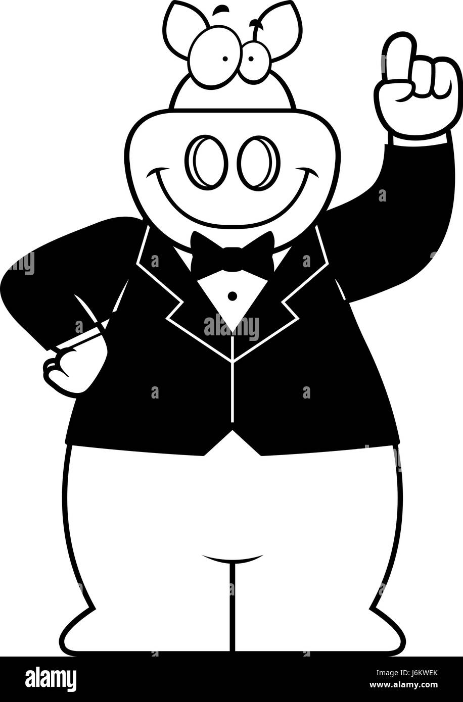 A cartoon illustration of a pig in a tuxedo Stock Vector Image & Art ...