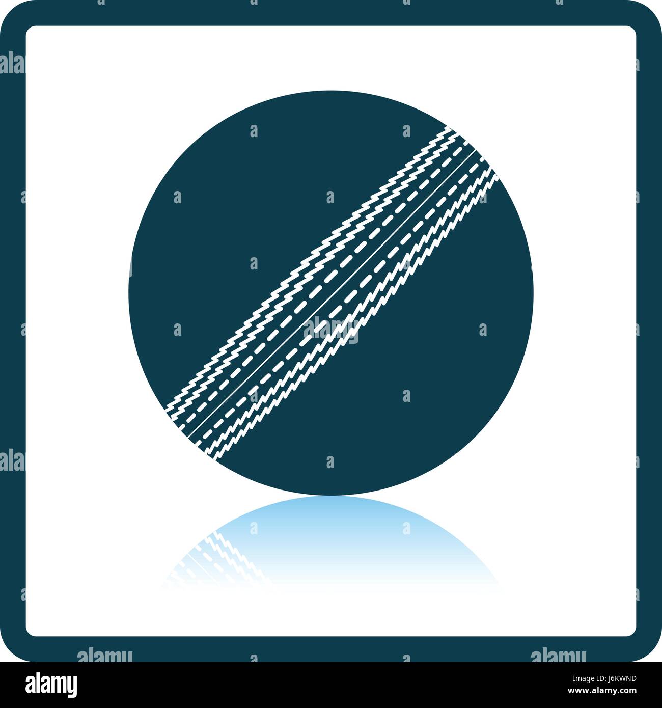 Cricket ball icon. Shadow reflection design. Vector illustration Stock ...