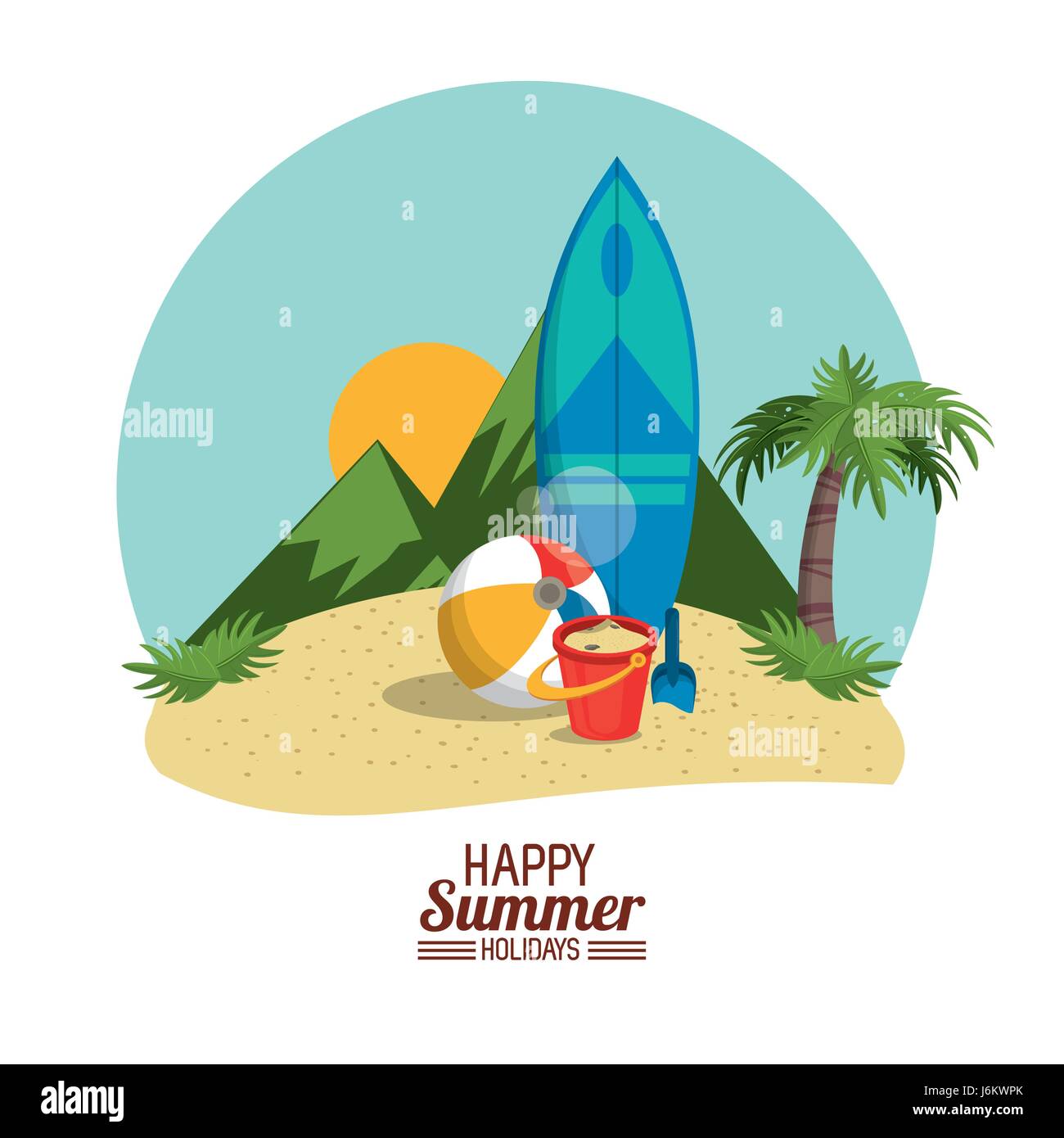 Happy Summer Holidays Clip Art