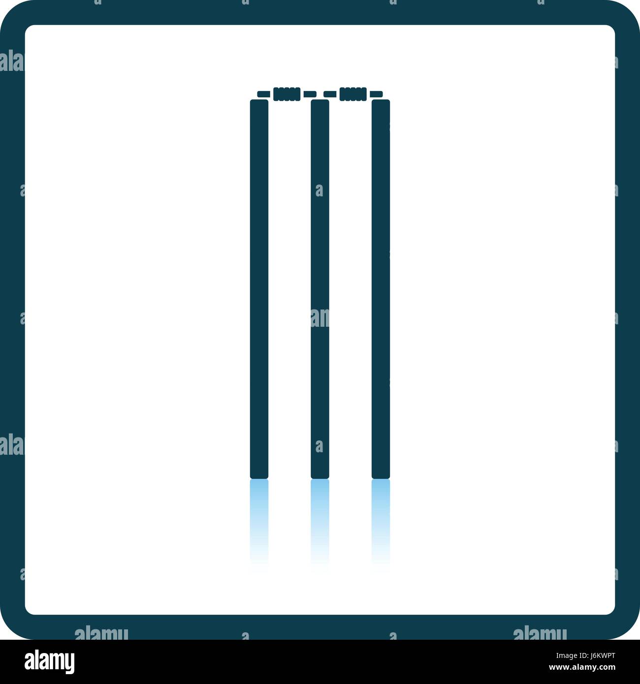 Cricket wicket icon. Shadow reflection design. Vector illustration ...