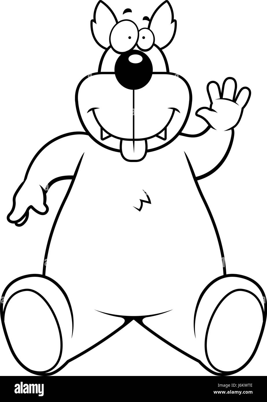 Cartoon wolf sitting hi-res stock photography and images - Alamy