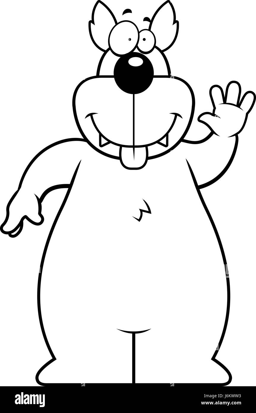 Cartoon Waving Wolf High Resolution Stock Photography and Images - Alamy