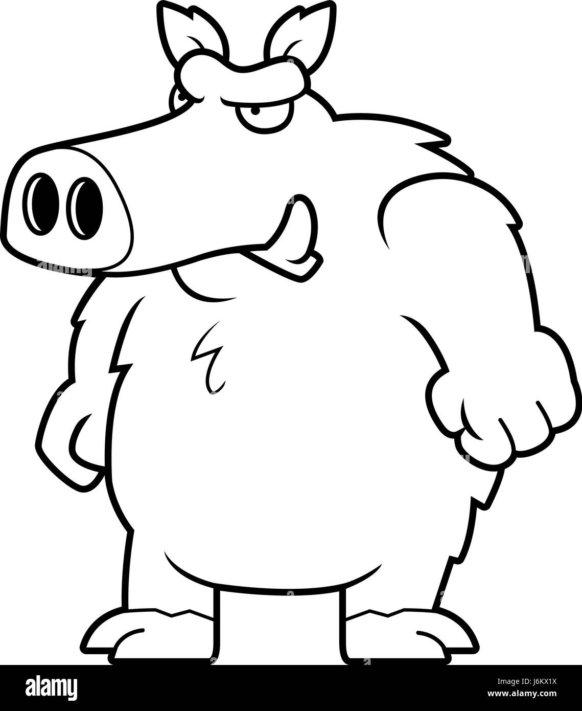 A cartoon boar with an angry expression Stock Vector Image & Art - Alamy