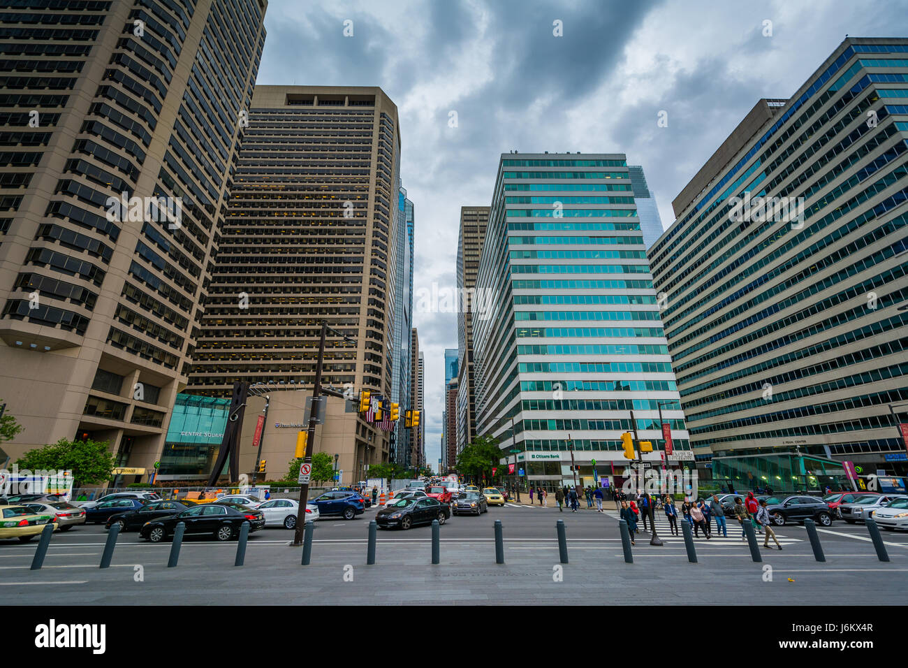 Modern buildings at Penn Square, in Center City, Philadelphia ...