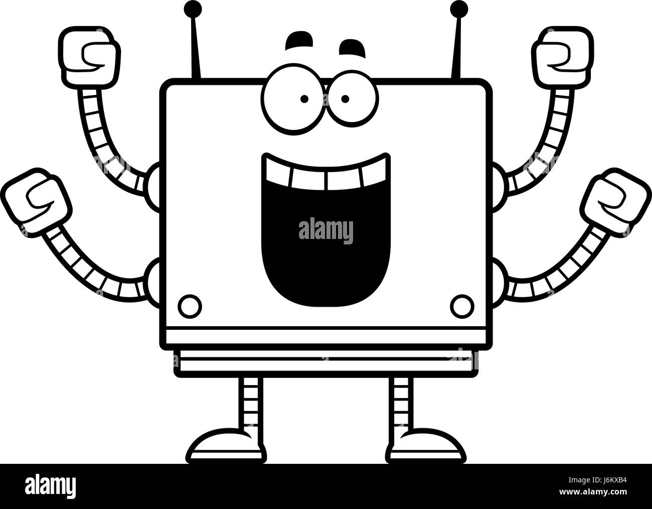 Square metal robot Stock Vector Images - Alamy