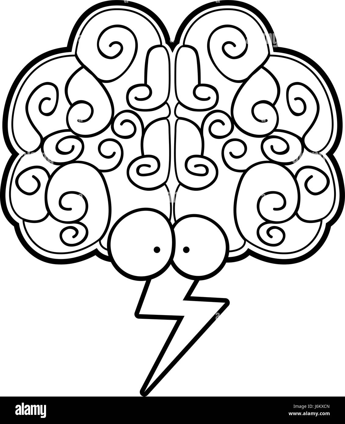 Brain With Eyes Drawing