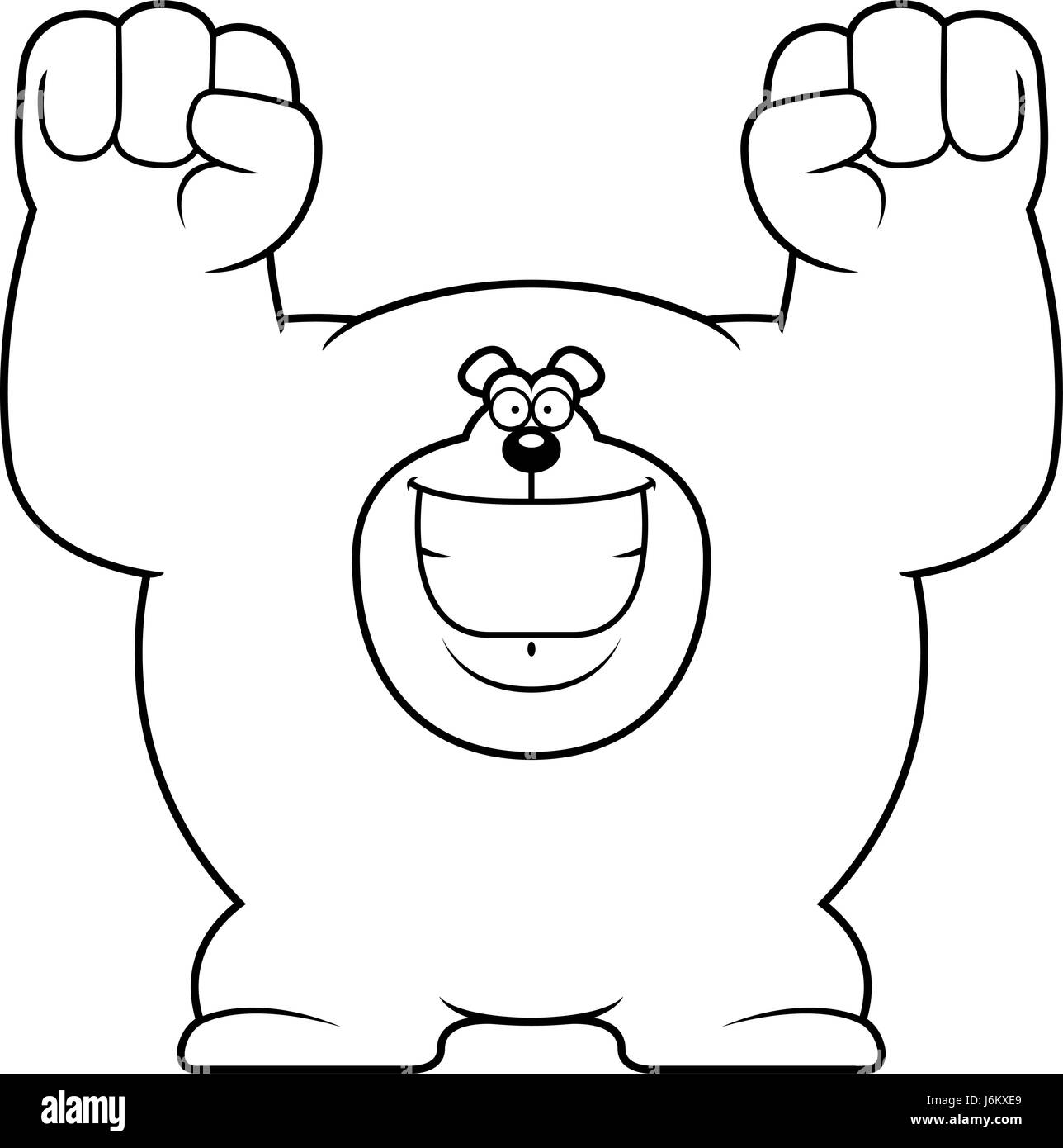 A cartoon illustration of a bear celebrating Stock Vector Image & Art ...