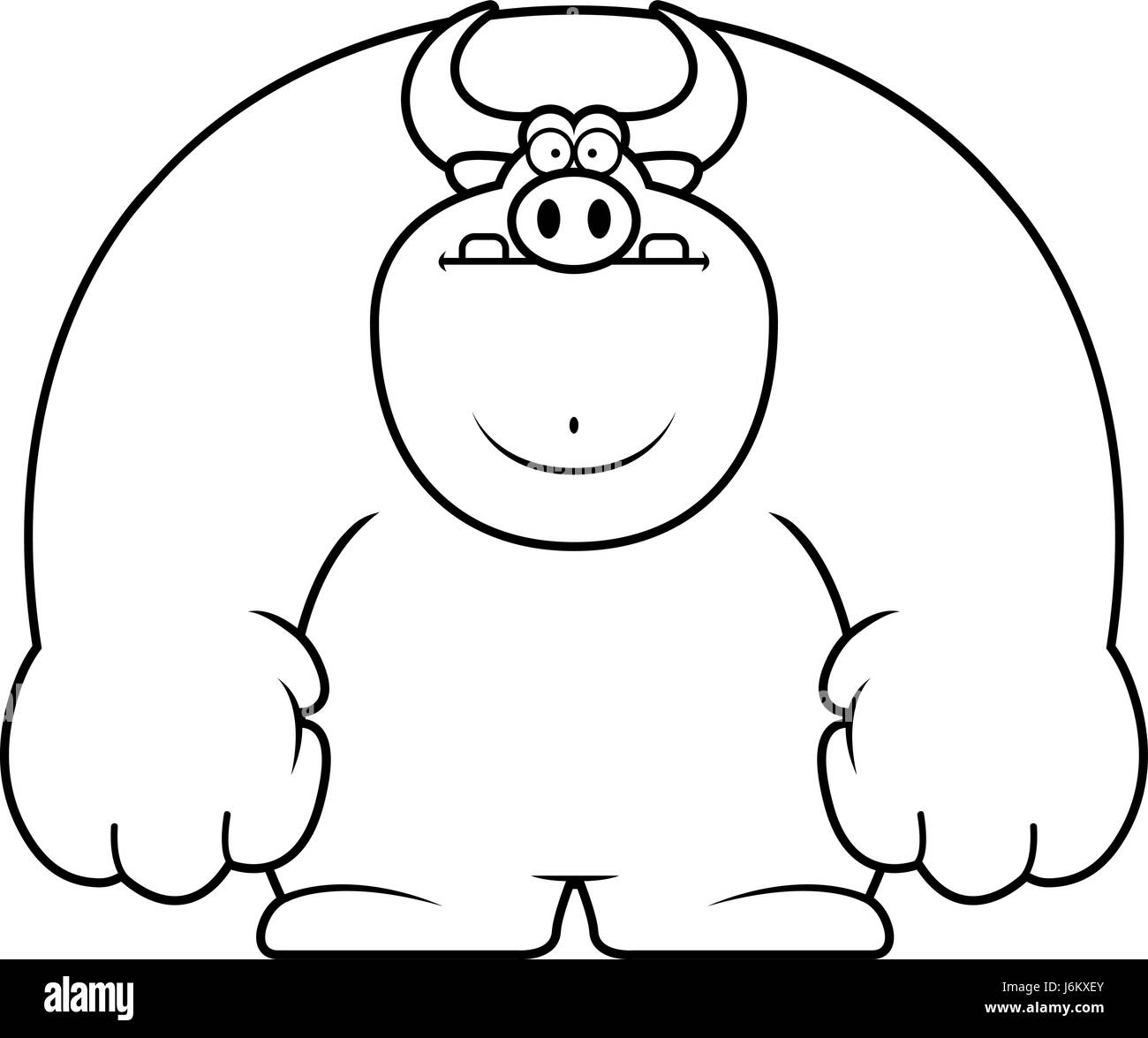 A cartoon illustration of a bull standing Stock Vector Image & Art - Alamy
