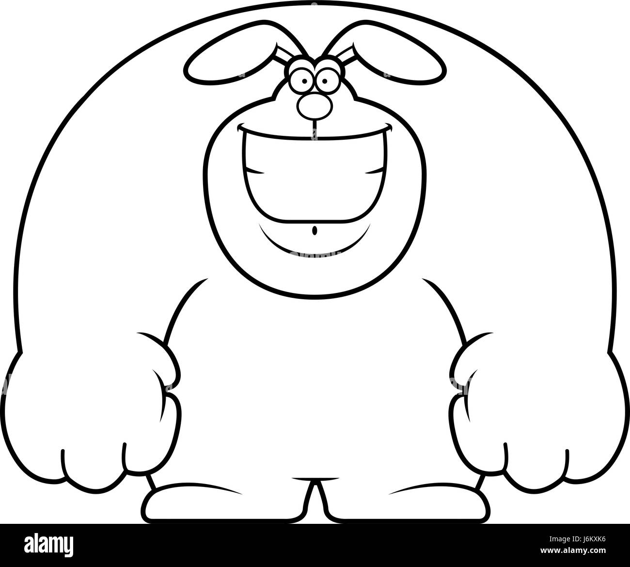 A cartoon illustration of a rabbit smiling Stock Vector Image & Art - Alamy