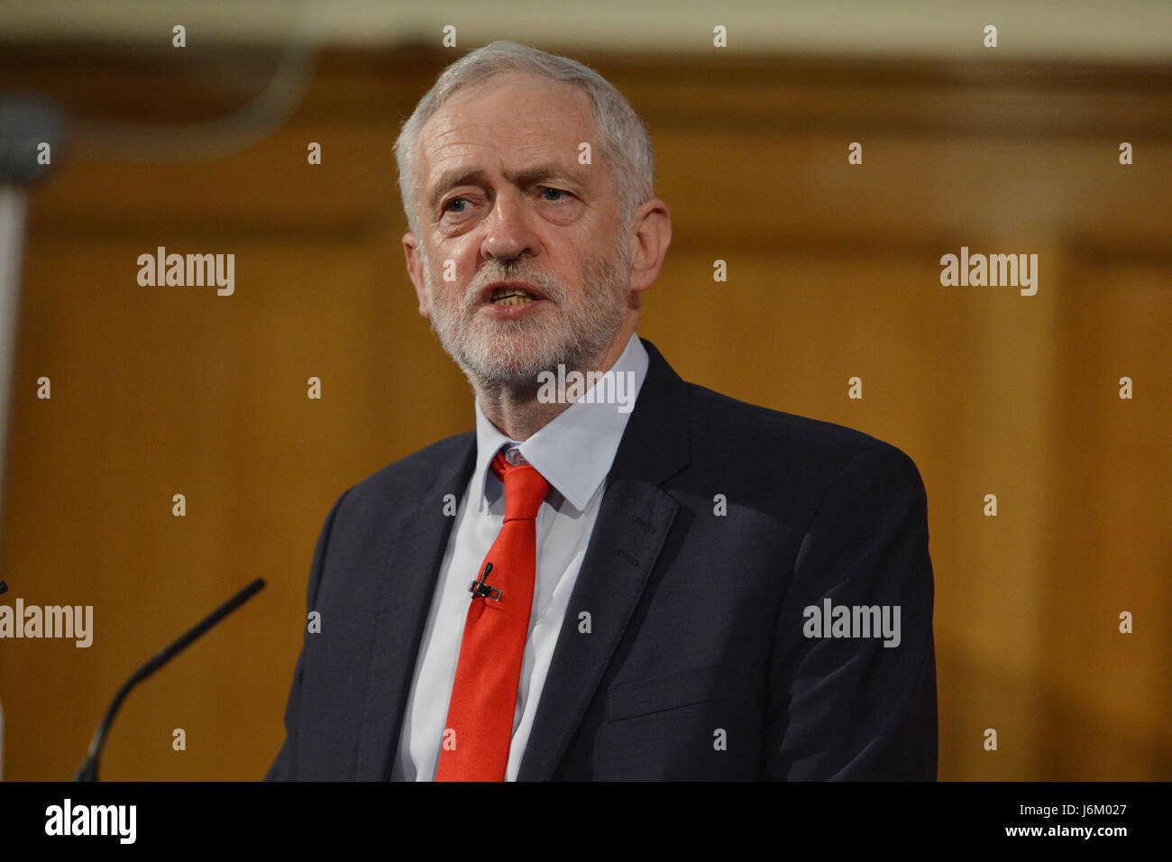 Labour leader Jeremy Corbyn delivers his first 2017 election speech at ...