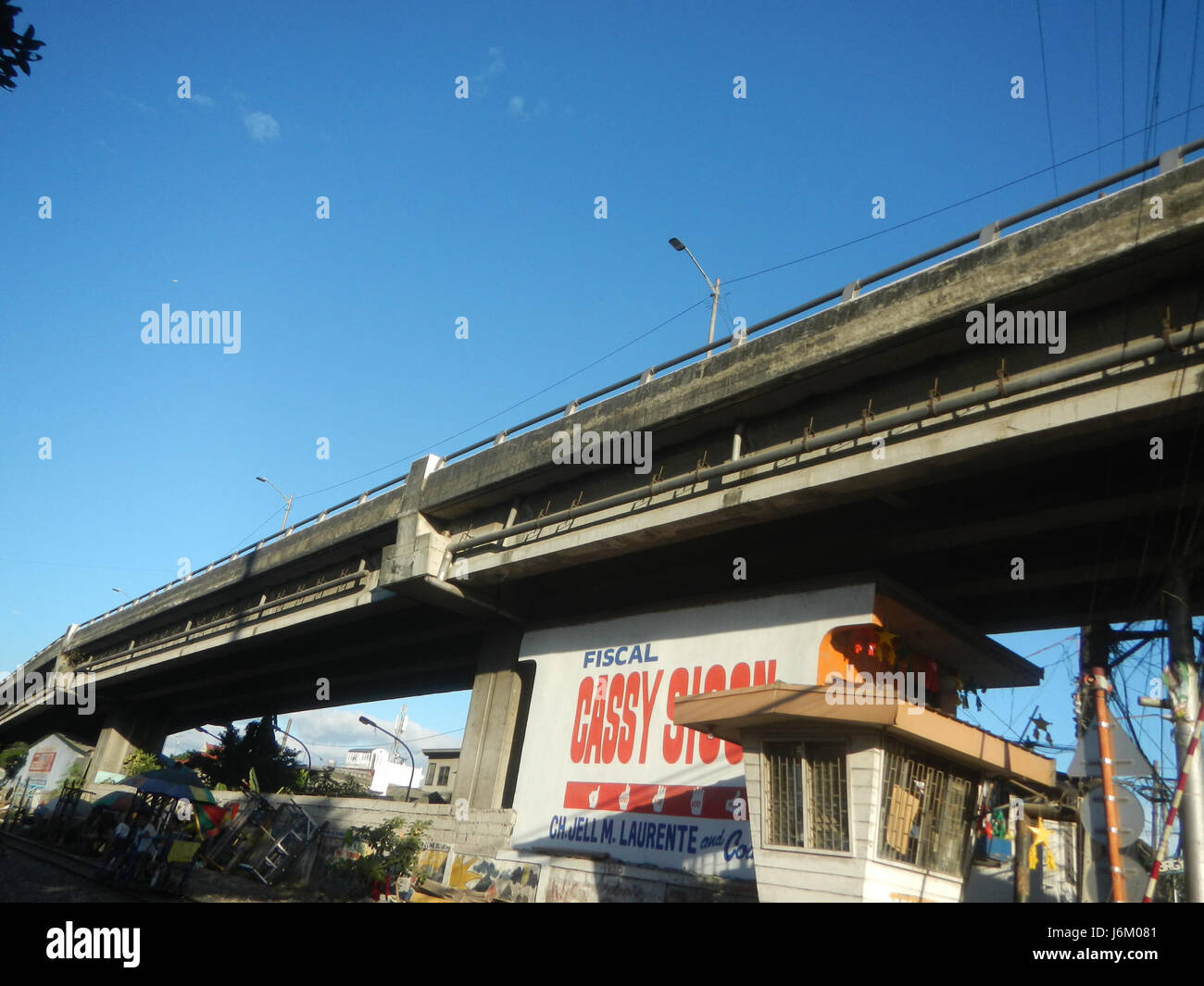 This refers to a bridge and flyover in Manila, Philippines, likely ...