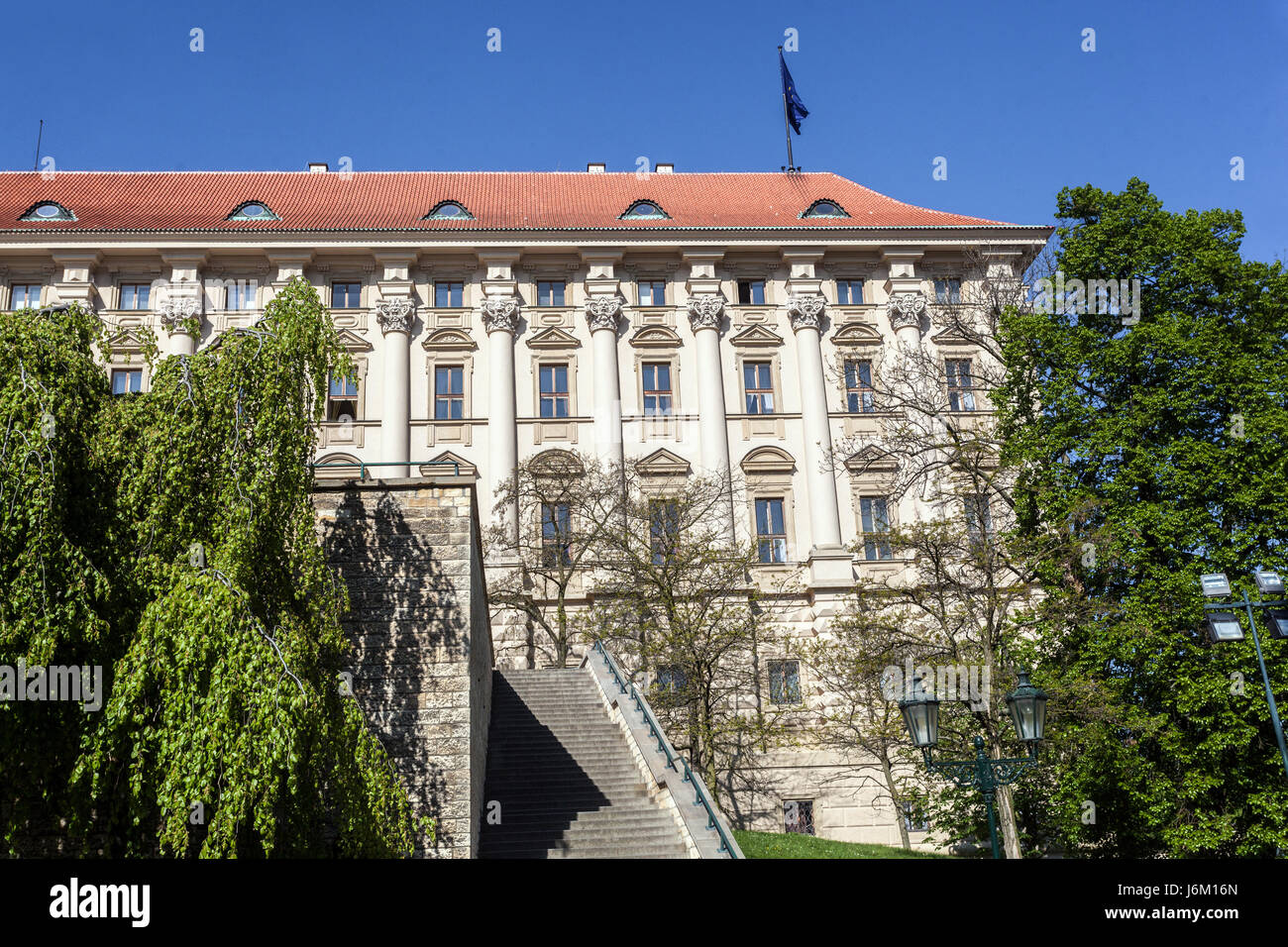 The Cernin Palace is the largest of the baroque palaces of Prague at ...