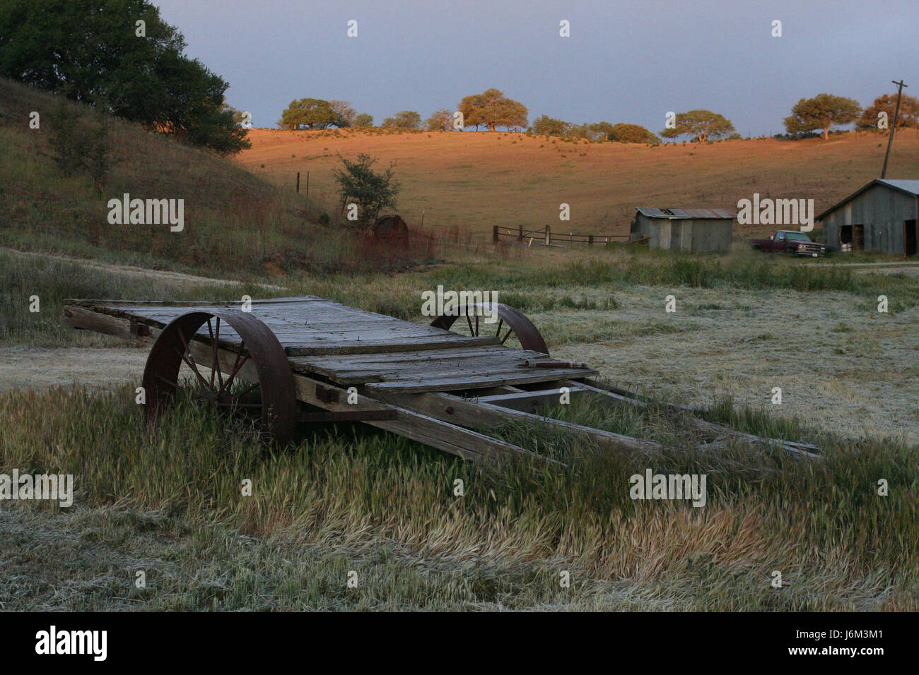 This photograph captures a serene Saturday morning near a ranch house ...