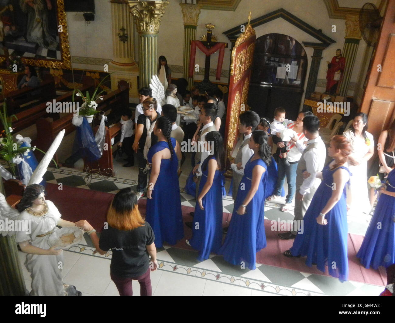 The wedding ceremony at Saint Ildephonsus of Toledo Parish Church in ...