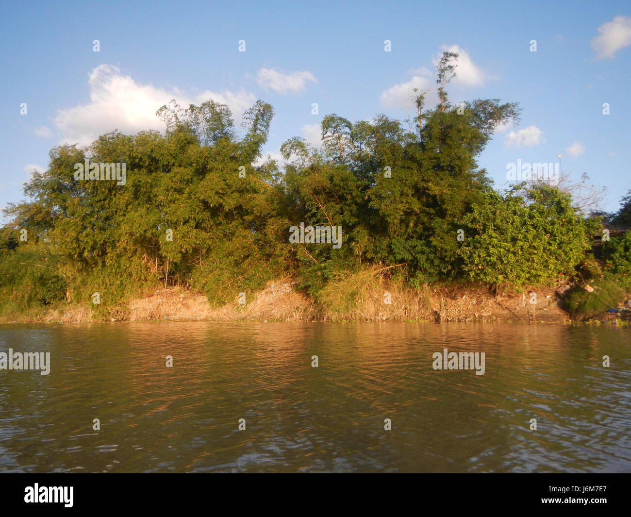 A photograph of the San Miguel Bridge over the Pampanga River ...